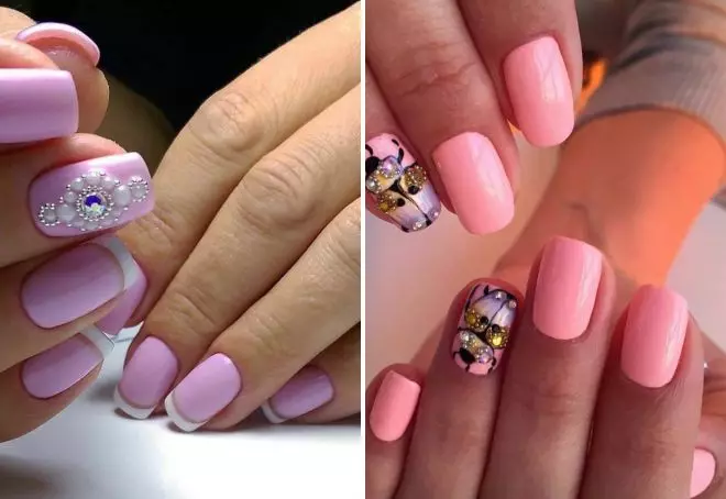 Nail Design Leto 2018 - štýlový franch, ombre, francúzsky, mesiac, čierna, červená, ružová, jemná, s kamienkami, vzor, ​​trendy, nové 51064_14