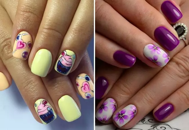 Nail Design tomusky 2018 - ýygy-ýygydan Franch, shadow, fransuz, Mun, Gara, Gyzyl, Stras, desen, ugurlary, Täze bilen Pink, ýeňil, 51064_20