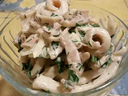 I-salads elula kwi-squid