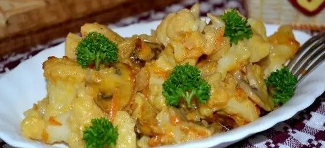 Cauliflower - Mga Resipe alang sa Pagluto alang sa pamahaw, panihapon, panihapon ug meryenda 54138_13