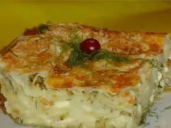 Lavash cake dengan keju kotej