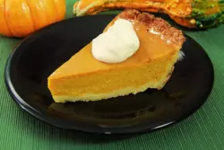 Pumpkin Pie ouni Eeër an engem luesen Kach