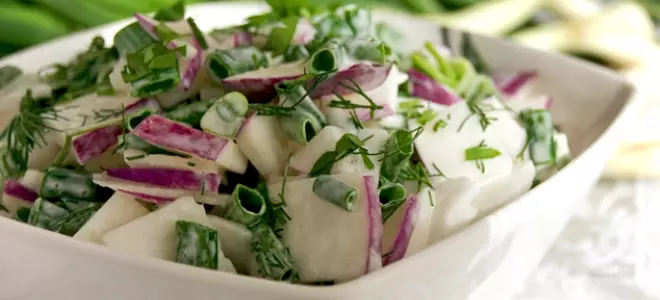 Radish Salad com ovo, pepino, repolho - receitas com maionese, creme azedo e em coreano 56832_3