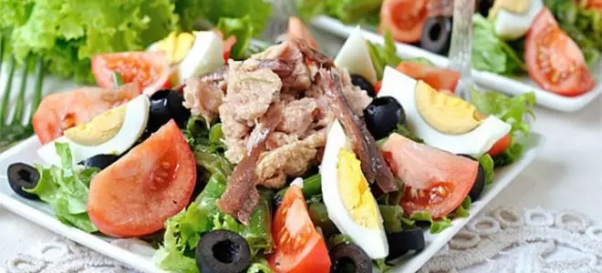 Tuna klassik retsepti bilan Nisuaz salatasi