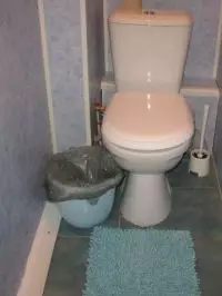 Toilet design by plastic panels 1