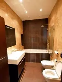 Combined bath with toilet design 1