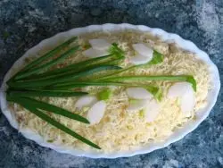 Bacalao hepático de ensalada con arroz