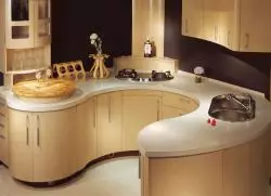 Countertops għall-kċina magħmula minn ġebel artifiċjali