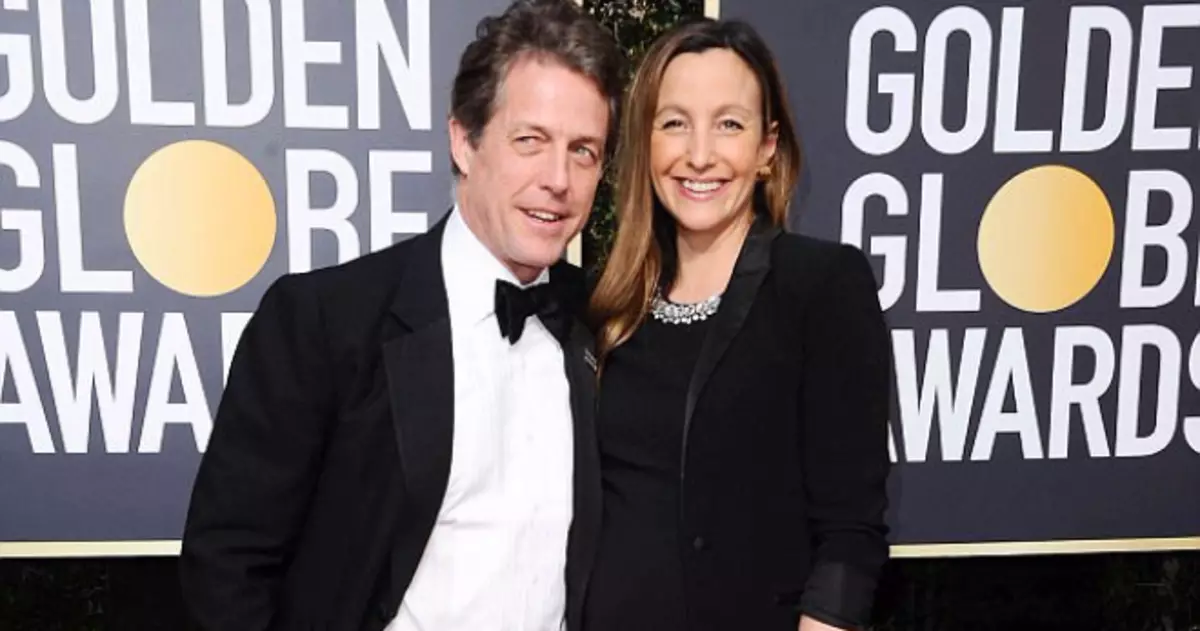 Hugh Grant en Anna Eberstein wachten op het derde gemeenschappelijke kind