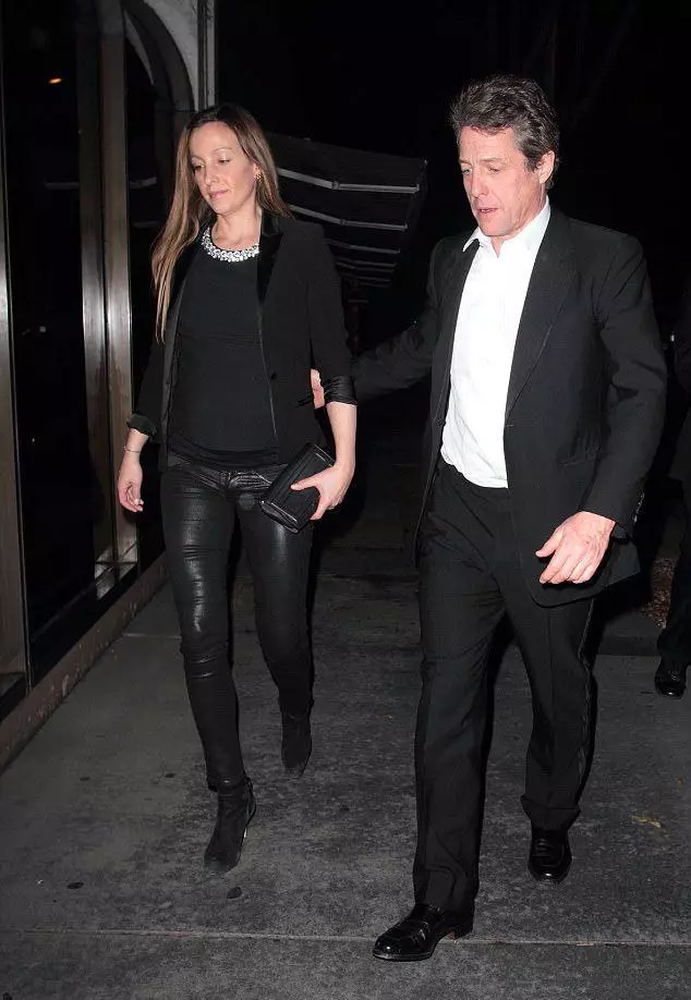 Hugh Grant and his girlfriend Anna Eberstein