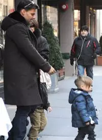 Ricky Martin e fillo en Nova York