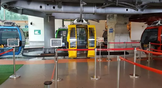 A estação final do teleférico