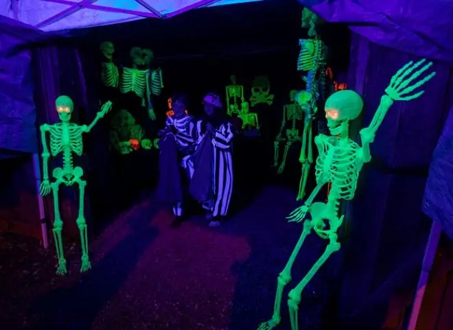 Glowing skeletons