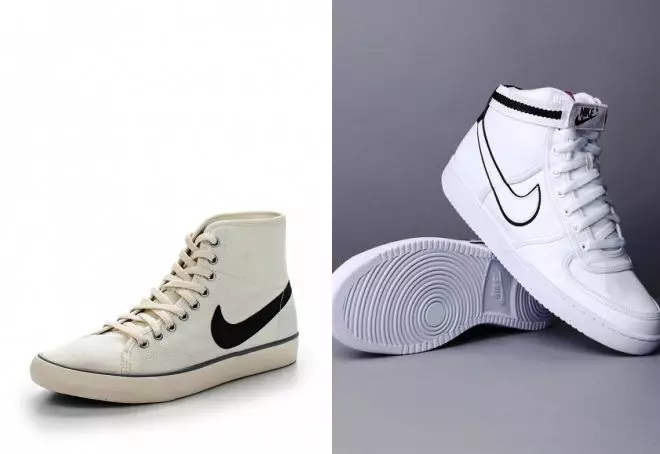 Modische weiße weibliche Turnschuhe - Converse und Lacoste, Adidas und Nike, hoch und niedrig, auf der Plattform und einem Keil 66289_19