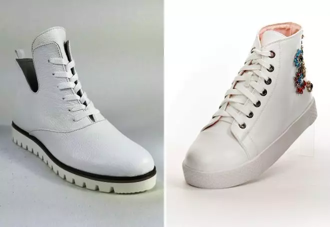 Sneakers femminili bianche alla moda - Converse e Lacoste, Adidas e Nike, Alta e bassa, sulla piattaforma e un cuneo 66289_4