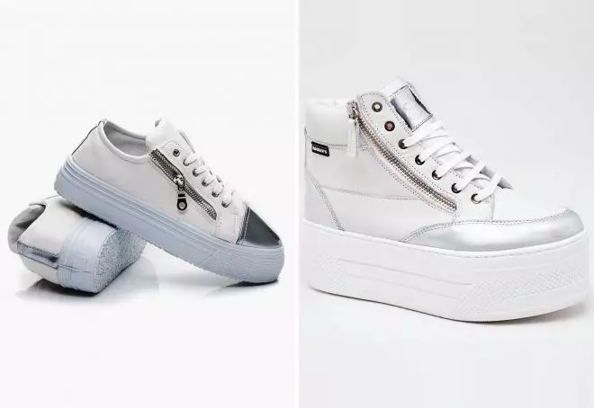Fashionable White Female Sneakers - Converse og Lacoste, Adidas og Nike, High og Low, på platformen og en kile 66289_5