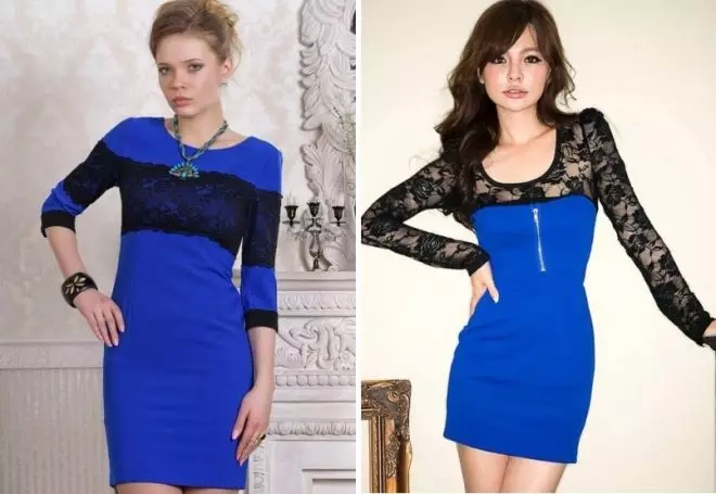 blaues schwarzes Kleid 2