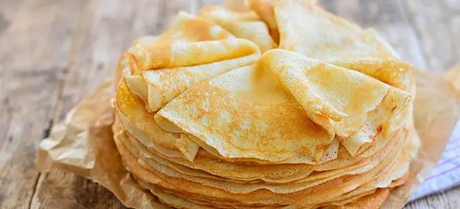 The most delicious pancakes on milk are thin and thick, with yeast, kefir and water 6717_4