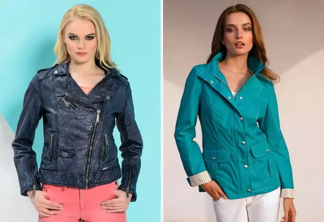 Xhaketa të lehta të grave në modë - Quilted, lëkure, Demi-sezon, windbreakers, pranverë, verë, park, push, mëngë, kapuç, bombardues, të shpuar, zinxhir 67488_5