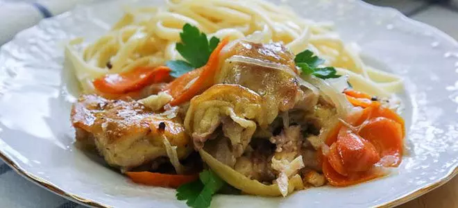 Poulet dans la rive au four, micro-ondes, avec légumes, pommes de terre, champignons 6803_2