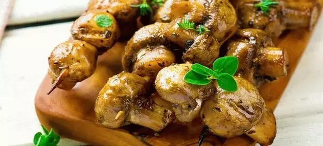 Nola itsasoko Champignons Kebabs soja, krema garratza, limoi eta saltsa azetikoa? 6864_4