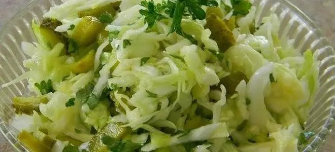 பெய்ஜிங் Cabbage சாலட் வெள்ளரிக்காய் கொண்டு - பட்டாணி, சோளம், தொத்திறைச்சி மற்றும் கோழி கொண்ட சமையல் 6895_8