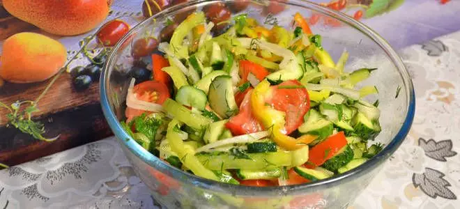 Salads më të mira dhe më të shijshme nga kallamar, perime, mish dhe mëlçisë viçi 6903_13