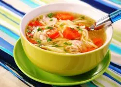 Chicken soup with noodles