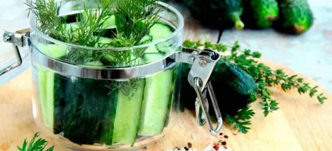 Low-headed cucumbers in cold brine