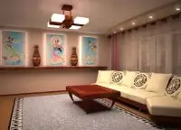 Sala de estar de estilo chinés