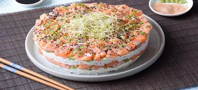 Sushi ing omah - resep-rasi, saos, jahe pickled lan gulung kanggo gulung 7346_15