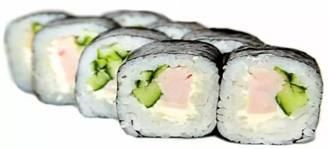 Sushi sing enak - Omong Rice, saus, autocado, pitik lan timun 7347_11