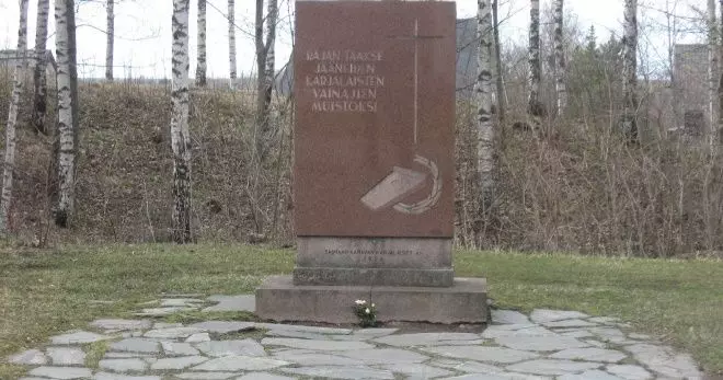 Memorial teken dat stierf in Karelia