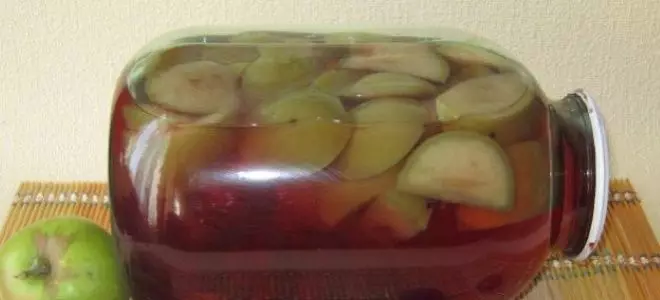 Compote gikan sa mansanas ug sa plums alang sa tingtugnaw - resipe uban sa viburnum, apricots, pears 7586_2