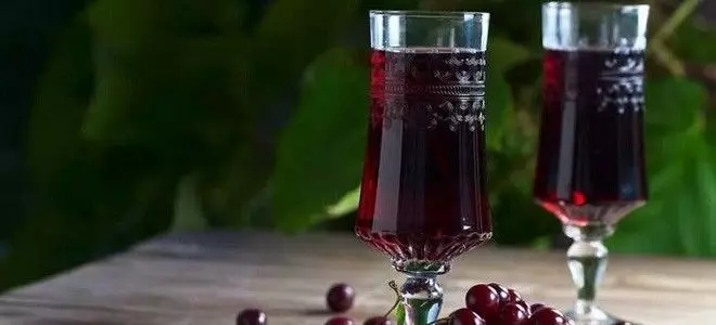 Wine daga cherries tare da kasusuwa - girke-girke tare da yisti, vodka, ba tare da sukari da ruwa ba 7620_2