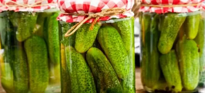 Recipe for crunchy low-headed cucumbers in a package, in a jar for the winter, with greens and vinegar 7629_5