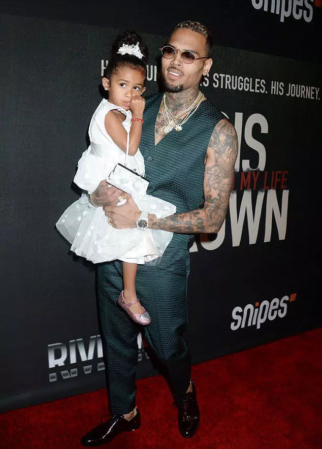 Chris Brown with her daughter Royalty yet