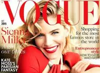 Si Sienna Miller nahimong nawong sa tabon sa Numero sa Vogue sa Oktubre