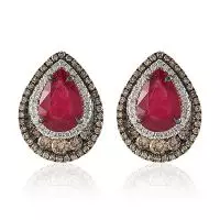 ટોપઝ 5 સાથે ગોલ્ડ earrings