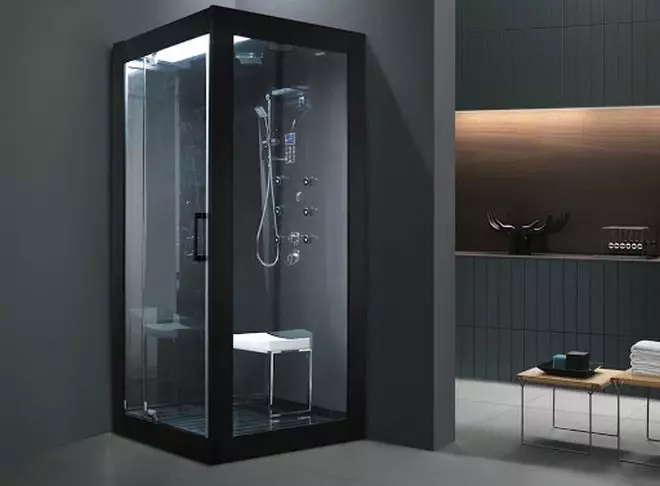 Shower Cab - Maitiro ekusarudza yakaderera uye yakakwira pallet, ine hydromassage uye sauna 8752_16