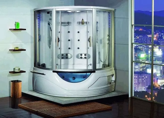 Cabê serşokê - çawa paletek kêm û bilind, bi hydromassage û sauna hilbijêrin 8752_6